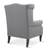 Hyde Park Home Grey Duke Wingback Armchair | Temple & Webster