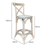 Hamilton Furniture 66cm Chandra Oak Wood Barstools | Temple & Webster