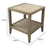 Hamilton Furniture French Oak Wood Side Table | Temple & Webster