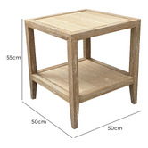 Hamilton Furniture French Oak Wood Side Table | Temple & Webster