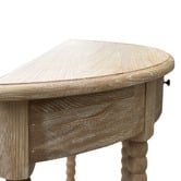 Hamilton Furniture Bobbin Curved Oak Wood Console Table | Temple & Webster