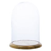 BayviewLiving Domo Short Mango Wood & Glass Cloche | Temple & Webster
