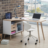 Core Living Natural Anderson Study Desk | Temple & Webster