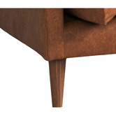 Temple & Webster Tan Terry 2 Seater Genuine Leather Sofa