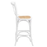 Temple & Webster 65cm Bella Cross Back Solid Birch Wood Bar Stool