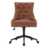 Temple & Webster Oscar Desk & Tan Windsor Office Chair Set
