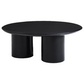 Temple & Webster Clover Mango Wood Pillar Leg Coffee Table