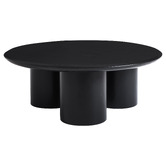 Temple & Webster Clover Mango Wood Pillar Leg Coffee Table