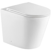 Temple & Webster Myles Rimless Quiet Flush Wall-Faced Toilet Pan Rubine ...