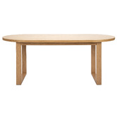Temple & Webster 190cm Oval Ski-Leg Oak Wood Dining Table