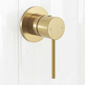 Temple & Webster Clovelly Brushed Gold Tall Mixer Tapware & 200mm ...