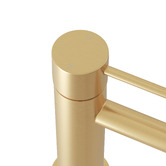 Temple & Webster Clovelly Brushed Gold Mixer Tapware & 200mm Shower Package