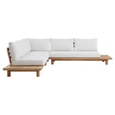 Temple & Webster 5 Seater Clifton Acacia Wood Outdoor Modular Lounge Set
