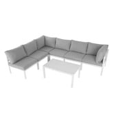 Temple & Webster 6 Seater Lyon Outdoor Lounge Set