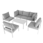 Temple & Webster 6 Seater Lyon Outdoor Lounge Set