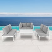 Temple & Webster 6 Seater Lyon Outdoor Lounge Set