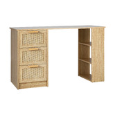 Temple & Webster Sahara 3 Drawer Rattan Computer Desk