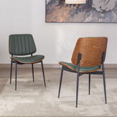 Temple & Webster Moore Faux Leather Dining Chairs