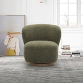 Temple & Webster Libby Upholstered Swivel Accent Chair
