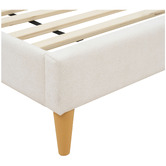 Temple & Webster Alina Wavy Upholstered Bed