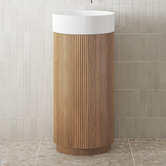 Temple & Webster Nomad 410mm Freestanding Pedestal Package with Wall ...