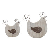 2 Piece French Country Chooks Ornament Set | Temple & Webster