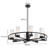 Bright Sea Lighting Cassius 8 Light Metal & Glass Pendant | Temple & Webster