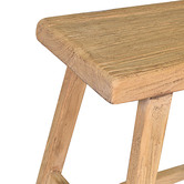 Pachoca Rectangular Recycled Elm Wood Stool | Temple & Webster