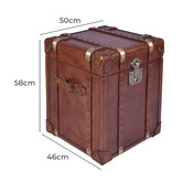 Jeremiel Aged Cowhide Storage Trunk | Temple & Webster