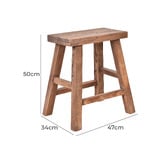 Chartwell Home 50cm Vivas Reclaimed Elm Wood Counter Stool | Temple ...