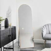 Maddison Lane Bambi Arched Stainless Steel Standing Mirror | Temple ...