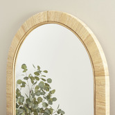 Maddison Lane Linus Arched Rattan Full Length Mirror | Temple & Webster