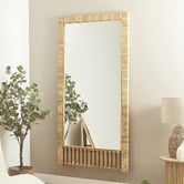 Maddison Lane Linus Rattan Full Length Mirror | Temple & Webster