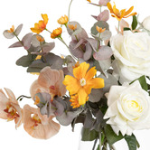 pollen&fauna 42cm Faux Orchid & Cosmo Arrangement with Glass Vase ...
