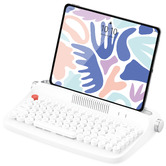 TimeTreasureHome Retro Bluetooth Wireless Keyboard with Tablet Holder ...