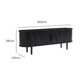NordicHouse 160cm Chandni Ribbed TV Unit | Temple & Webster