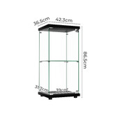 Oakleigh Home Morse 2 Shelf Glass Display Cabinet | Temple & Webster