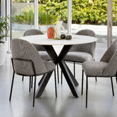 Keys Road Designs Athena Round Ceramic Dining Table | Temple & Webster