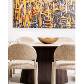 Theia Travertine-Look Dining Table | Temple & Webster