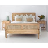LilaInteriors Weathered Oak Hamilton Bed with Footboard | Temple & Webster