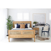 Weathered Oak Hamilton Bed with Footboard | Temple & Webster