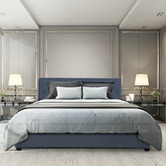 Milano Charcoal Capri Luxury Gas Lift Storage Bed | Temple & Webster