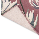 Dusty Rose Waterlily Hand-Tufted Wool Rug | Temple & Webster