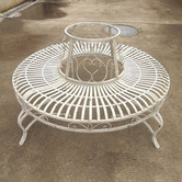 The Complete Garden Dalby Antique Cream Tree Surround Bench | Temple ...