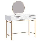 Cape Furniture Lilah 2 Drawer Ribbed Dressing Table with Mirror ...