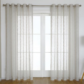 BAHA Sorrento Straw Sheer Eyelet Single Panel Curtain | Temple & Webster