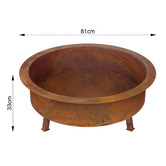 MilkcanProducts Kalahari 80 Rust Fire Pit | Temple & Webster