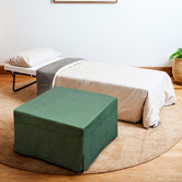 DecorTraders Foldlux Convertible Ottoman Folding Bed with Slipcover ...