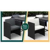 HoxtonRoom 4 Seater Evander Outdoor Dining Table & Chair Set | Temple & Webster