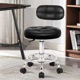 HoxtonRoom Lora Faux Leather Salon Stool | Temple & Webster
